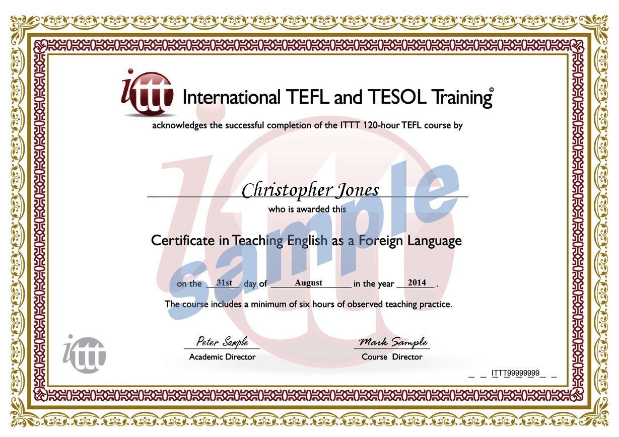 Tefl international Certificate | ️ ️ ️ ITTT